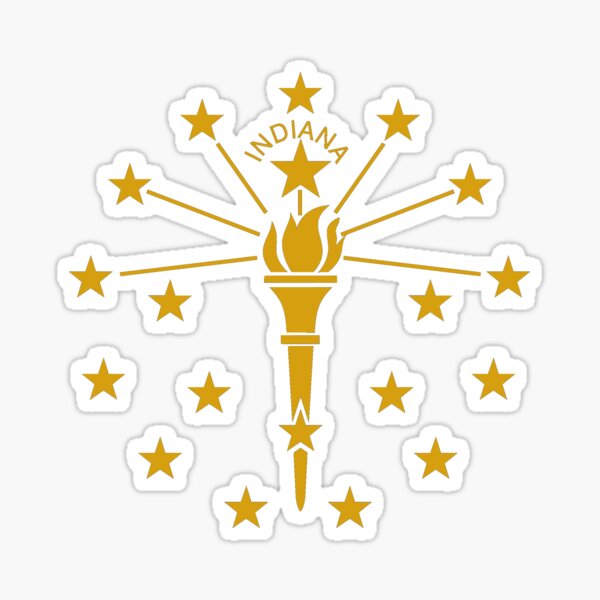 "Indiana Flag" Sticker by Lai-Tia | Redbubble