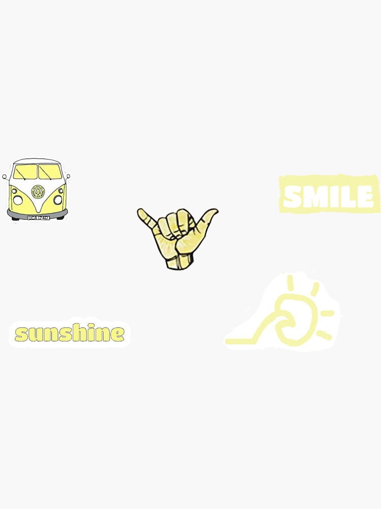 "yellow sticker pack" Sticker for Sale by stickers-mollie | Redbubble