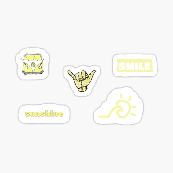 "yellow sticker pack" Sticker for Sale by stickers-mollie | Redbubble