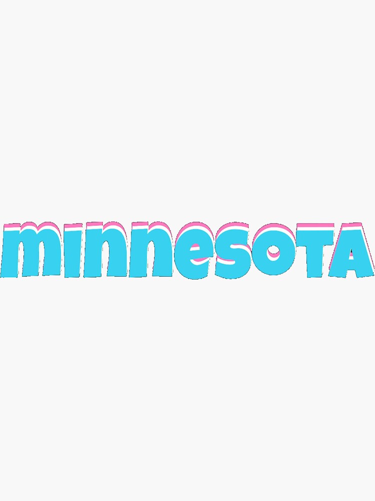 "Minnesota Sticker" Sticker for Sale by Lillyhyland | Redbubble