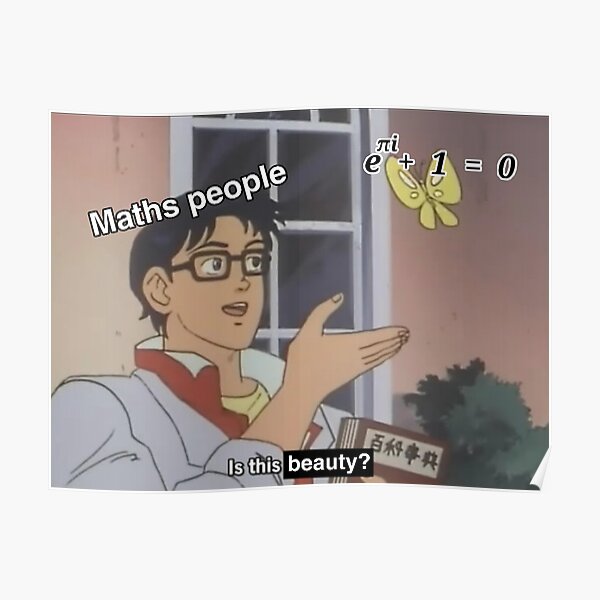 "The most beautiful equation of maths : Eulers Equation Meme" Poster by ...