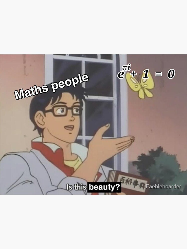 "The most beautiful equation of maths : Eulers Equation Meme" Sticker ...