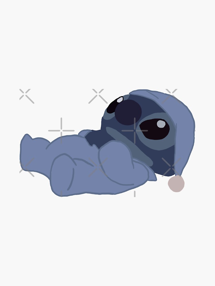 "sleepy stitch " Sticker for Sale by nattienicole | Redbubble