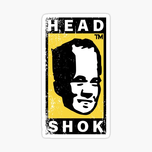 "Head shok" Sticker for Sale by dalemoto | Redbubble