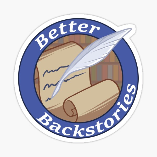 "Better Backstories Logo (Color)" Sticker by AllThatJazmine | Redbubble