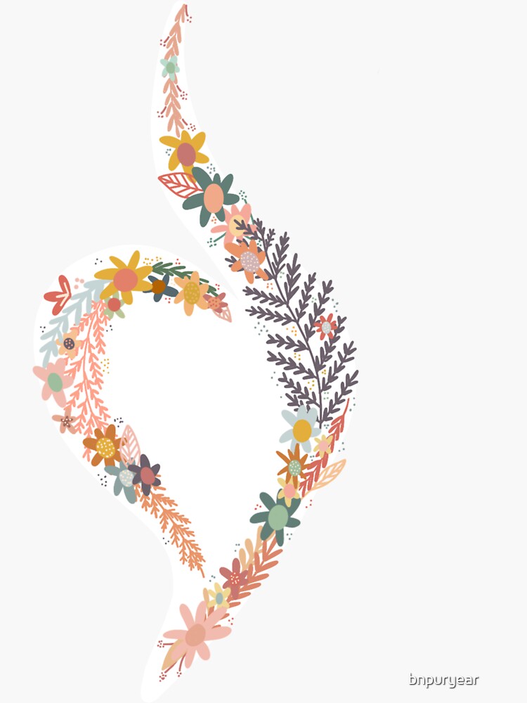 "Floral NEDA " Sticker for Sale by bnpuryear | Redbubble