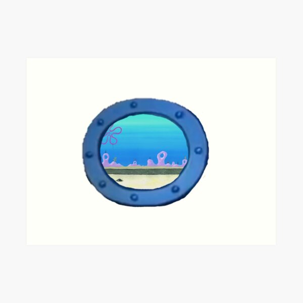"Spongebob Squarepants window" Art Print by SDKAY | Redbubble