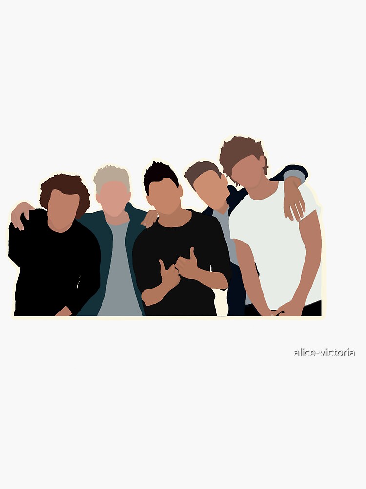 "One Direction Outline " Sticker for Sale by alice-victoria | Redbubble