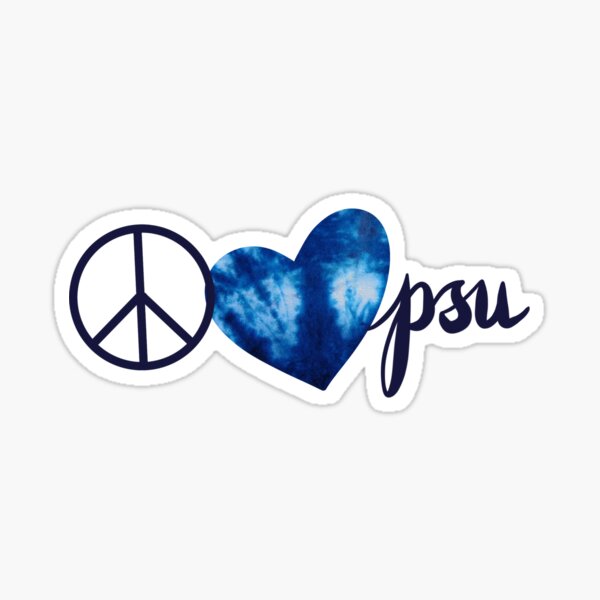 "PEACE, LOVE, PSU" Sticker for Sale by Shel Brownlow | Redbubble