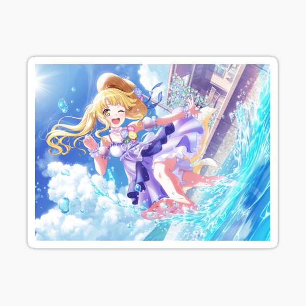 "Kokoro Tsurumaki Sparkly Friends Card" Sticker for Sale by tsurumakiis ...
