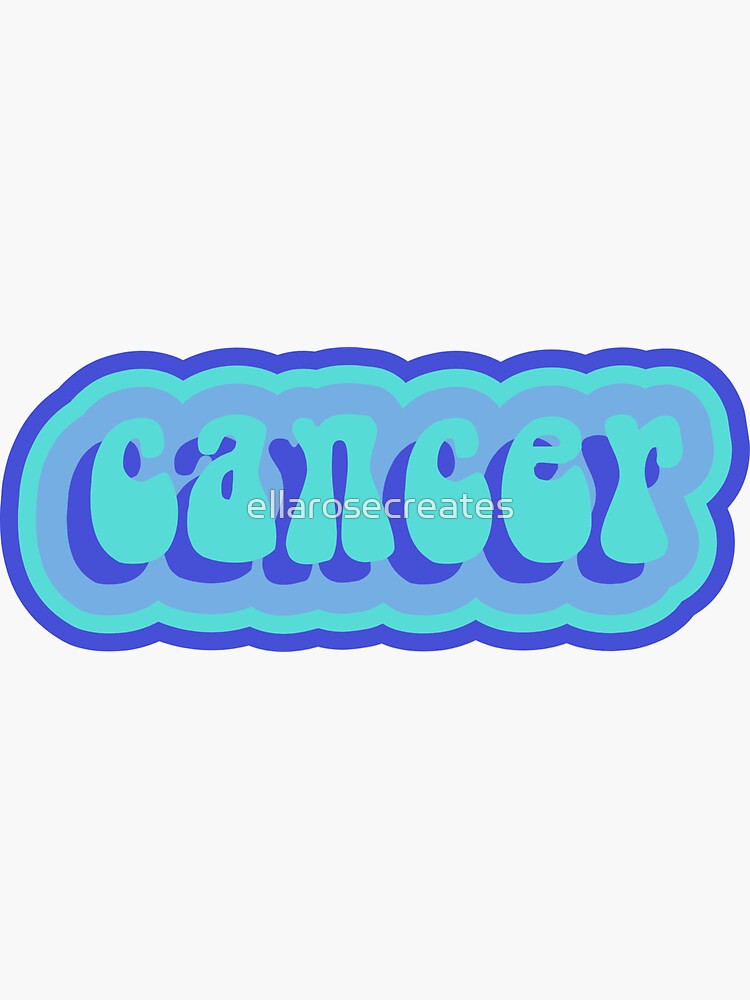 "Cancer star sign text design" Sticker for Sale by ellarosecreates ...