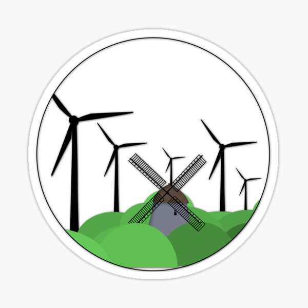 "Wind turbine" Sticker for Sale by Timosz | Redbubble