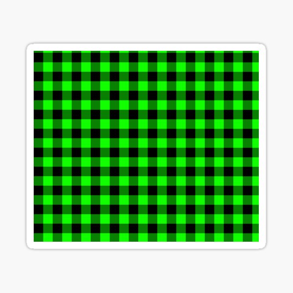 "Checkered pattern (Green and Black)" Sticker by Pendy777 | Redbubble