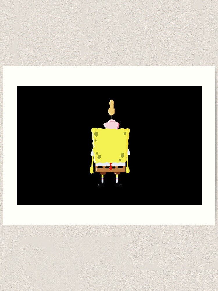 "Black color SpongeBob Bob Esponja minimalistic design minimalist " Art ...