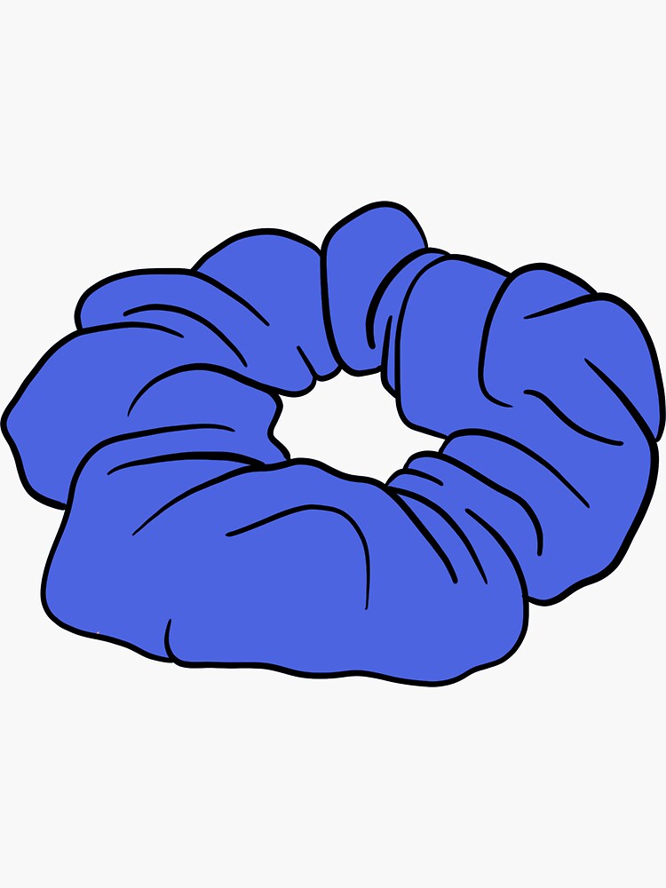 "Blue Scrunchie Sticker" Sticker by cd26 | Redbubble