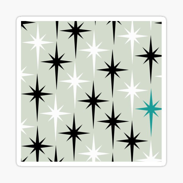 "Mid-Century Modern Star Pattern II" Sticker for Sale by jessephotoart ...