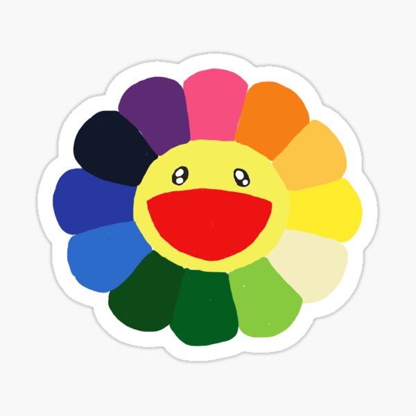 "smiley face flower" Sticker for Sale by sofiapaige | Redbubble