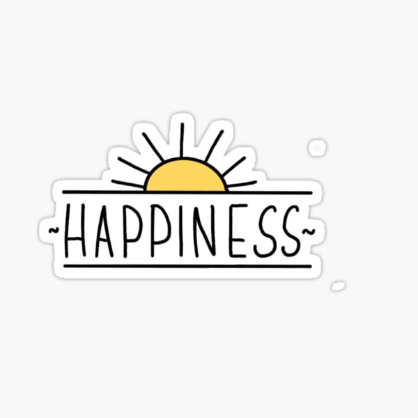 "Happiness sticker" Sticker by juliiiiiii | Redbubble