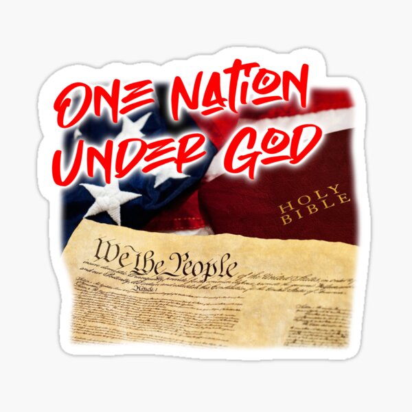 "ONE NATION" Sticker by rfaubel | Redbubble