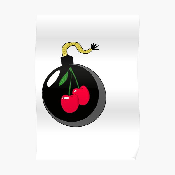 "Cherry bomb logo" Poster for Sale by cali90806 | Redbubble