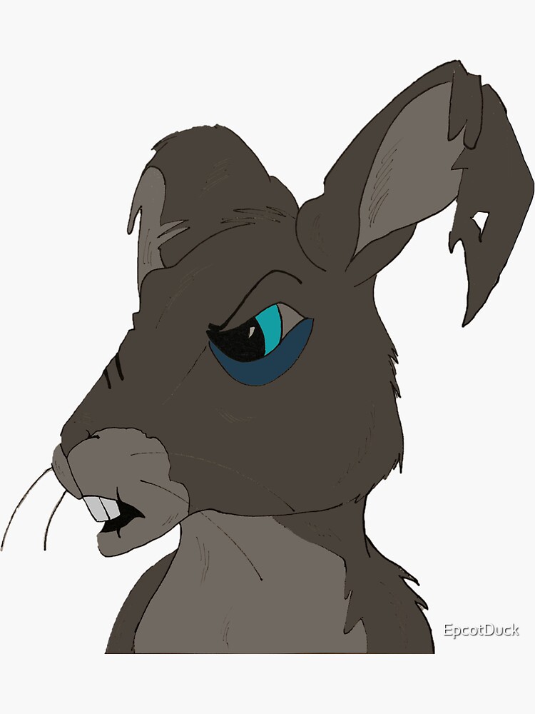 "Tough rabbit" Sticker by EpcotDuck | Redbubble