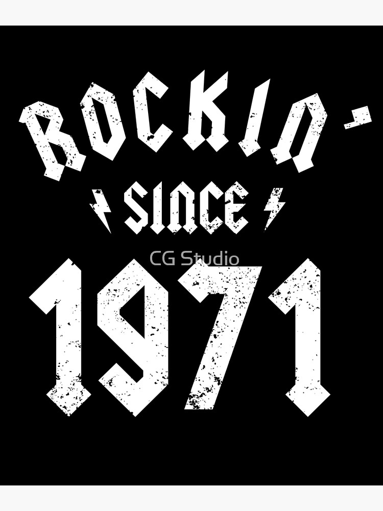 "Classic Rock 1971 50th Birthday - Gift for 50 Year Old" Poster by ...