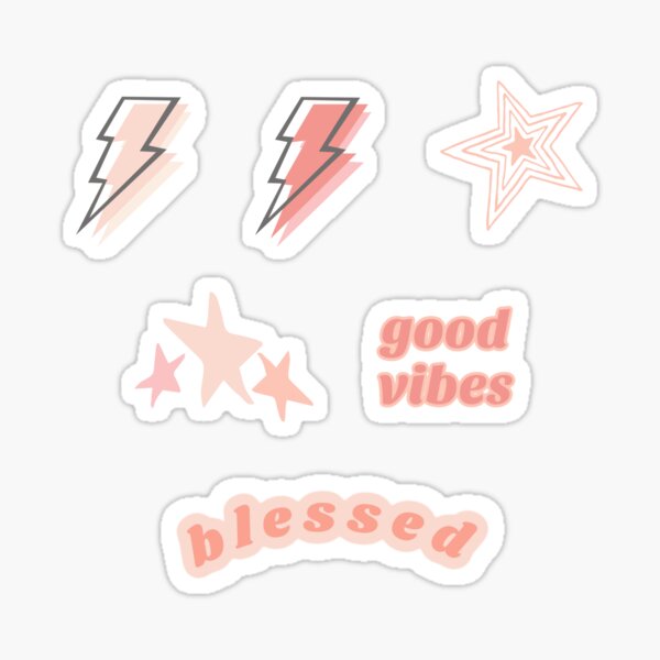 "peachy-pink sticker pack" Sticker for Sale by tdiamond | Redbubble
