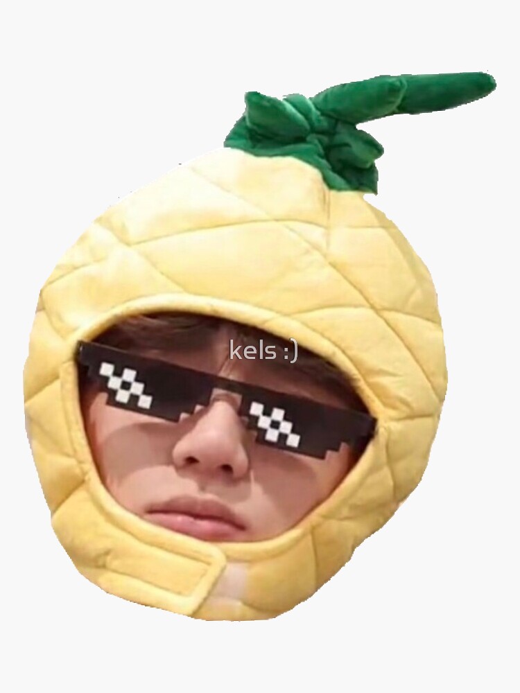 "pineapple head beomgyu" Sticker for Sale by imkellyshi | Redbubble