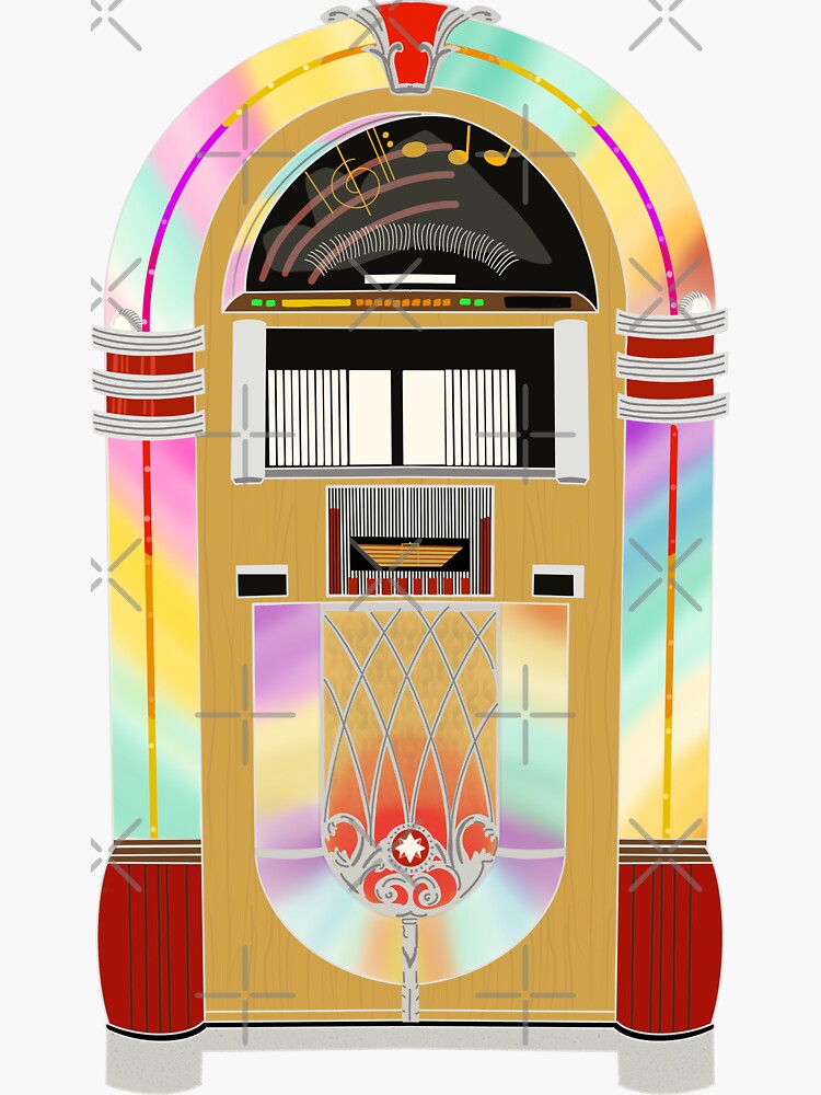"Vintage Jukebox " Sticker for Sale by jenbucheli | Redbubble