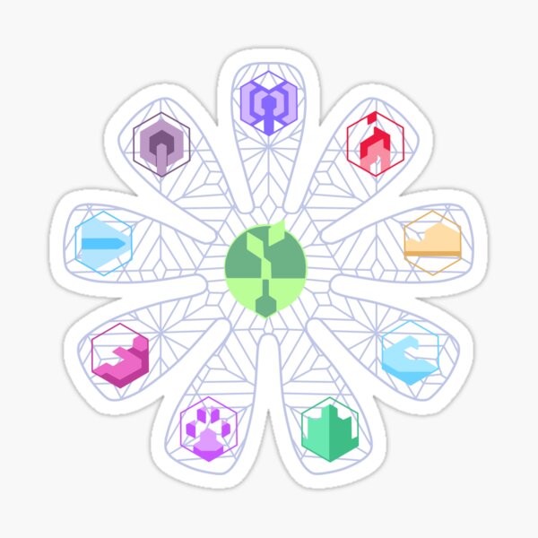 "A.I. Flower Symbols " Sticker for Sale by SPufferART | Redbubble