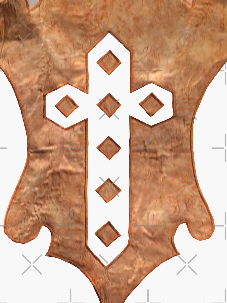 "Cream Cross" Sticker for Sale by NeedlingGod | Redbubble