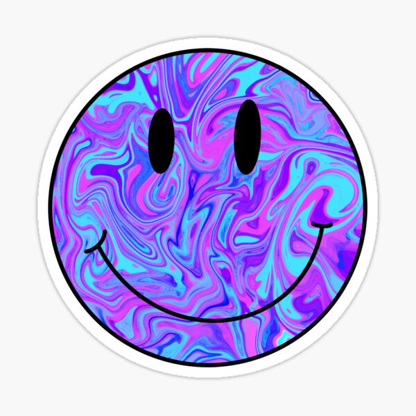 "Purple Teal Smiley" Sticker for Sale by sabbi19 | Redbubble