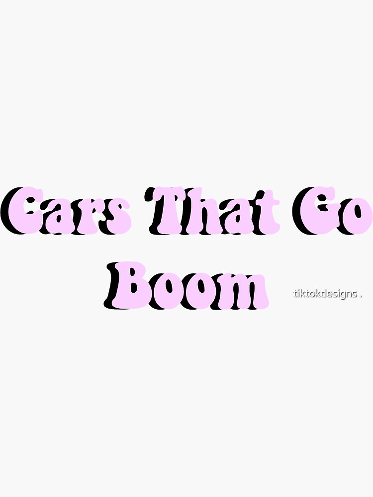 "Cars That Go Boom Design" Sticker by nixmel | Redbubble