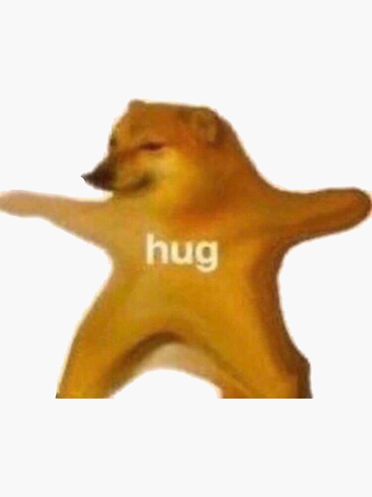 Pegatina «Abrazo Cheems» de locad | Redbubble