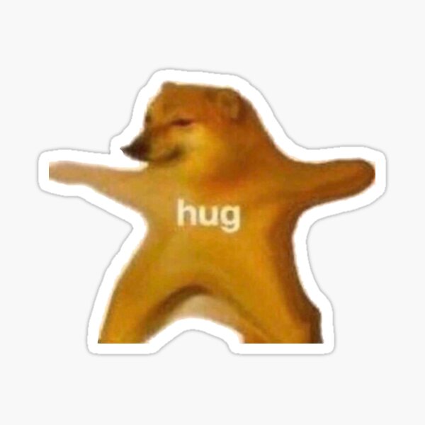 Pegatina «Abrazo Cheems» de locad | Redbubble