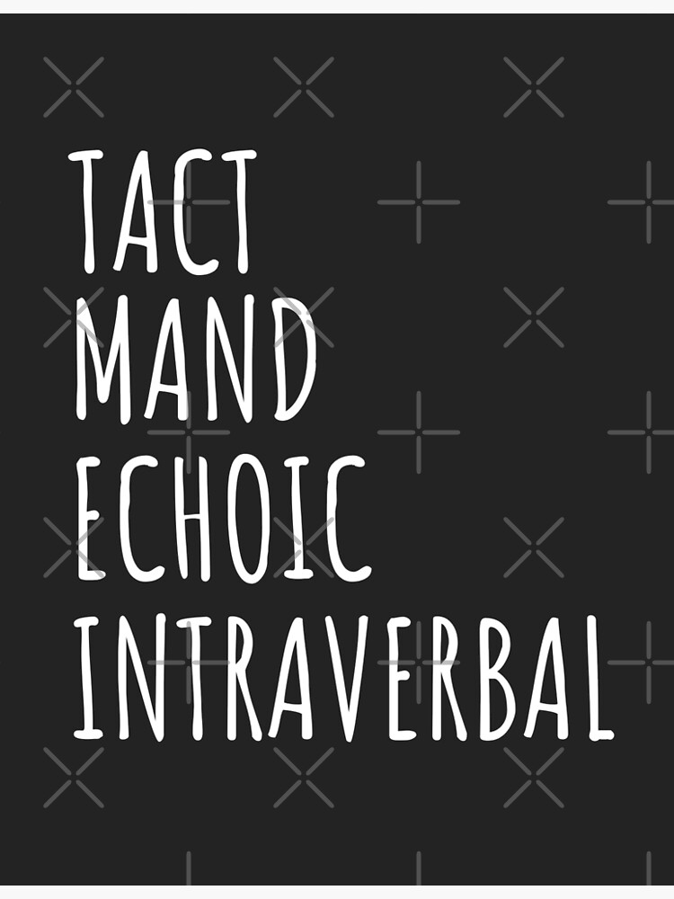 "Verbal Operants Verbal Behavior ABA " Poster for Sale by MellowSphere ...