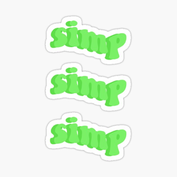 "simp" Sticker by neyeeet | Redbubble