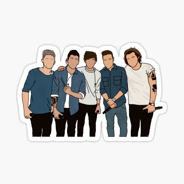 "One Direction" Sticker for Sale by mutualletters | Redbubble