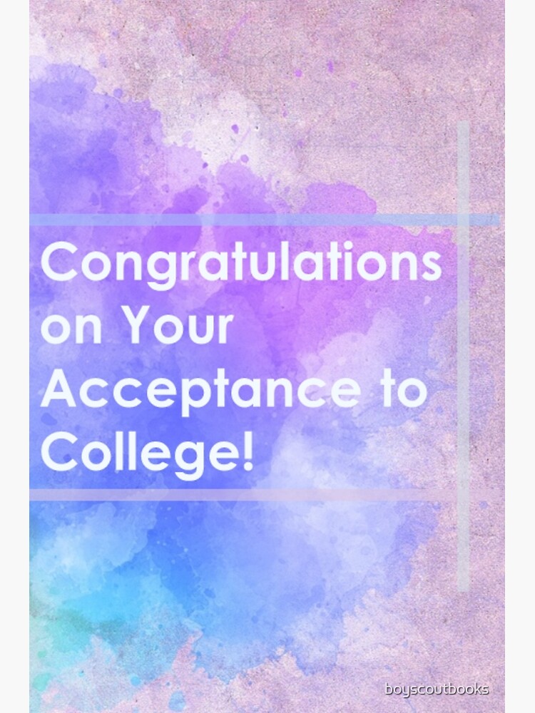 Congratulations College Acceptance