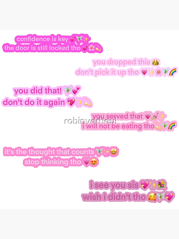 "tiktok fairy comments sticker pack " Poster by robinverheul | Redbubble