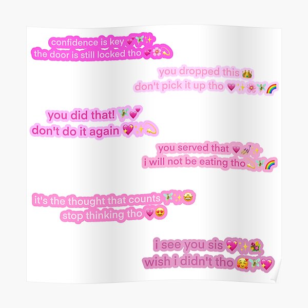 "tiktok fairy comments sticker pack " Poster by robinverheul | Redbubble