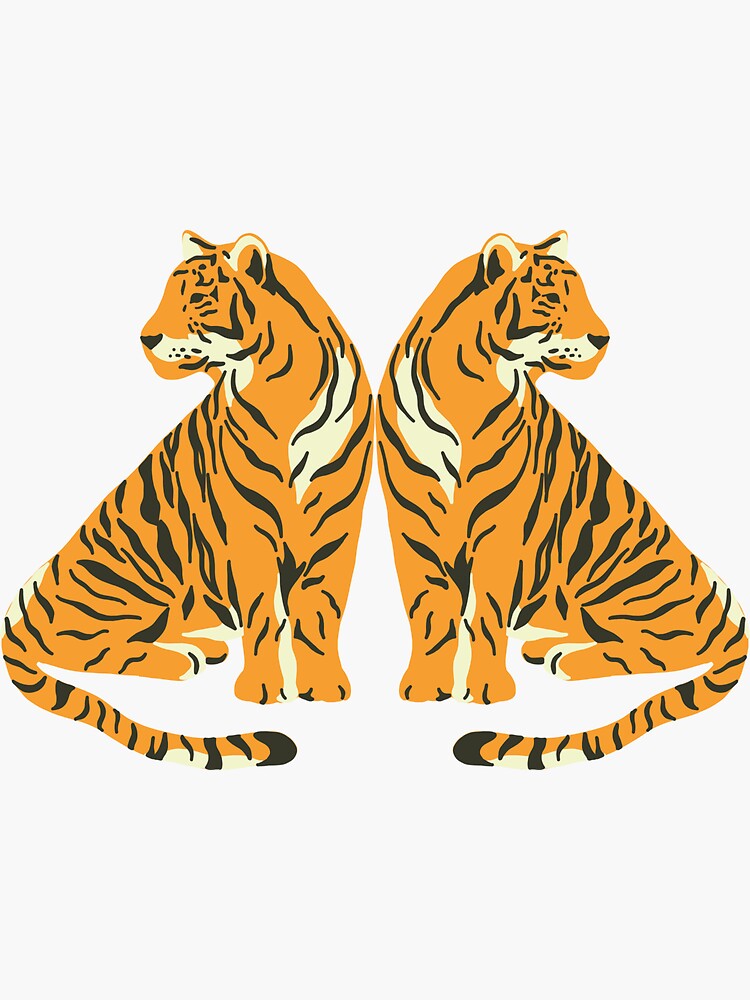 "Tigers" Sticker for Sale by artclubcrew | Redbubble