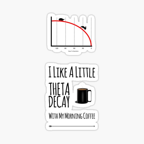"Theta Decay" Sticker for Sale by REBCEnterprises | Redbubble