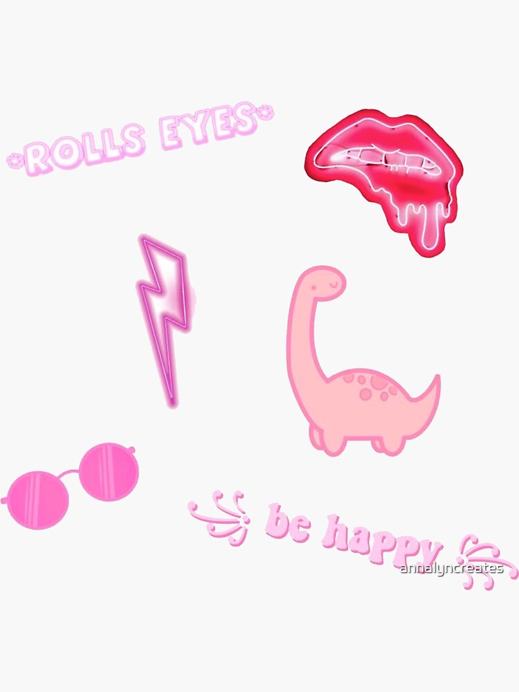 "Pink Sticker Pack" Sticker for Sale by annalyncreates | Redbubble