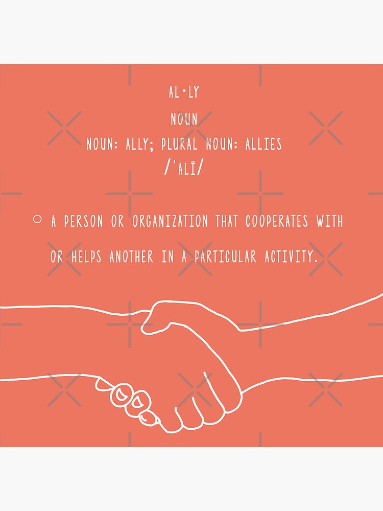 "Ally Definition" Sticker for Sale by Hisgoodgrace | Redbubble