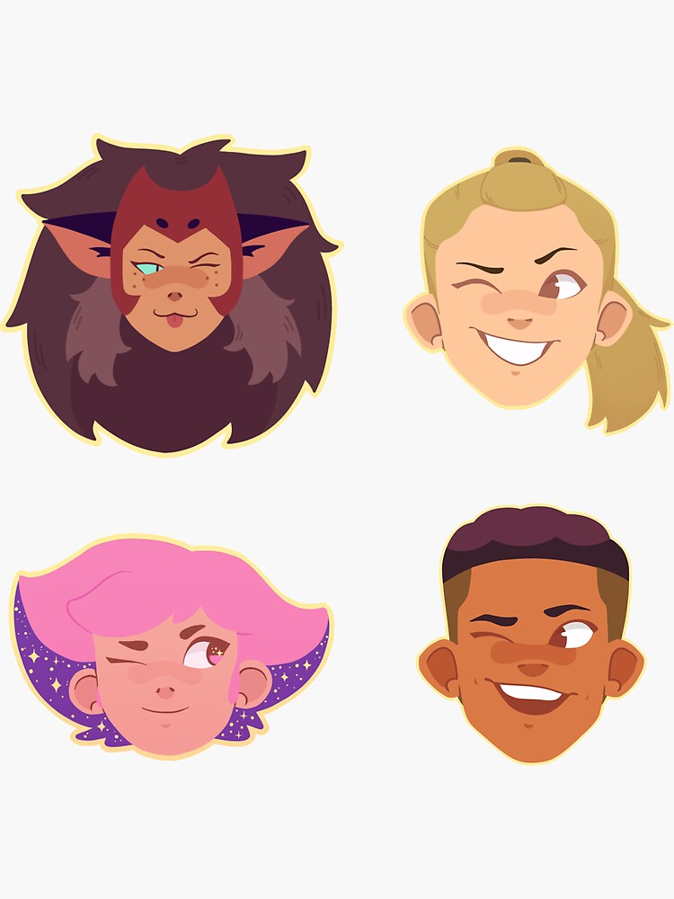 "best friend squad! set!" Sticker by galaxiuu | Redbubble