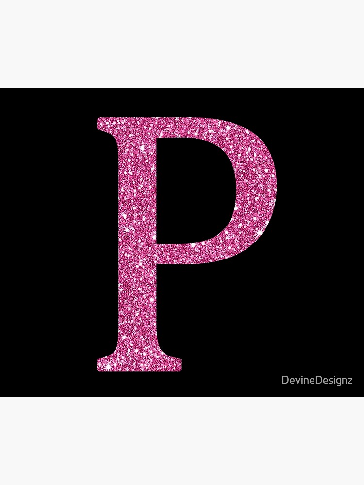 Colcha «Glitter Rosa Letra P» de DevineDesignz | Redbubble