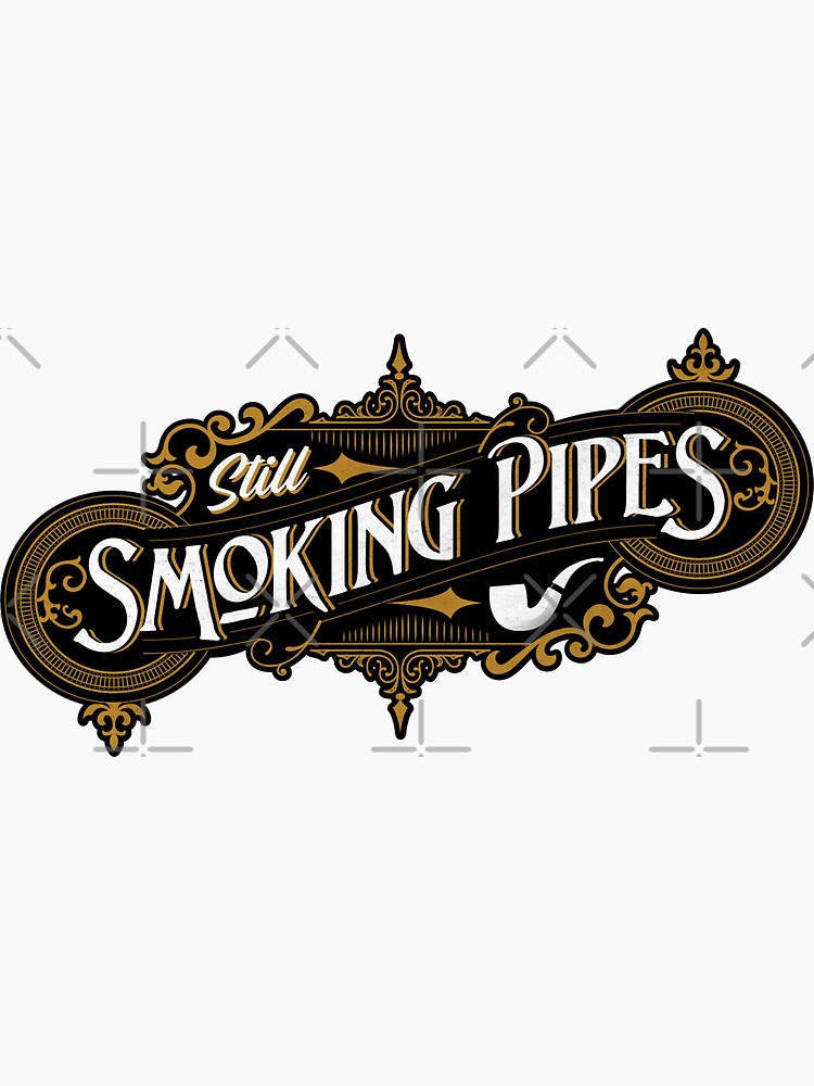 "Classic Still Smoking Pipes" Sticker for Sale by annapeachey | Redbubble