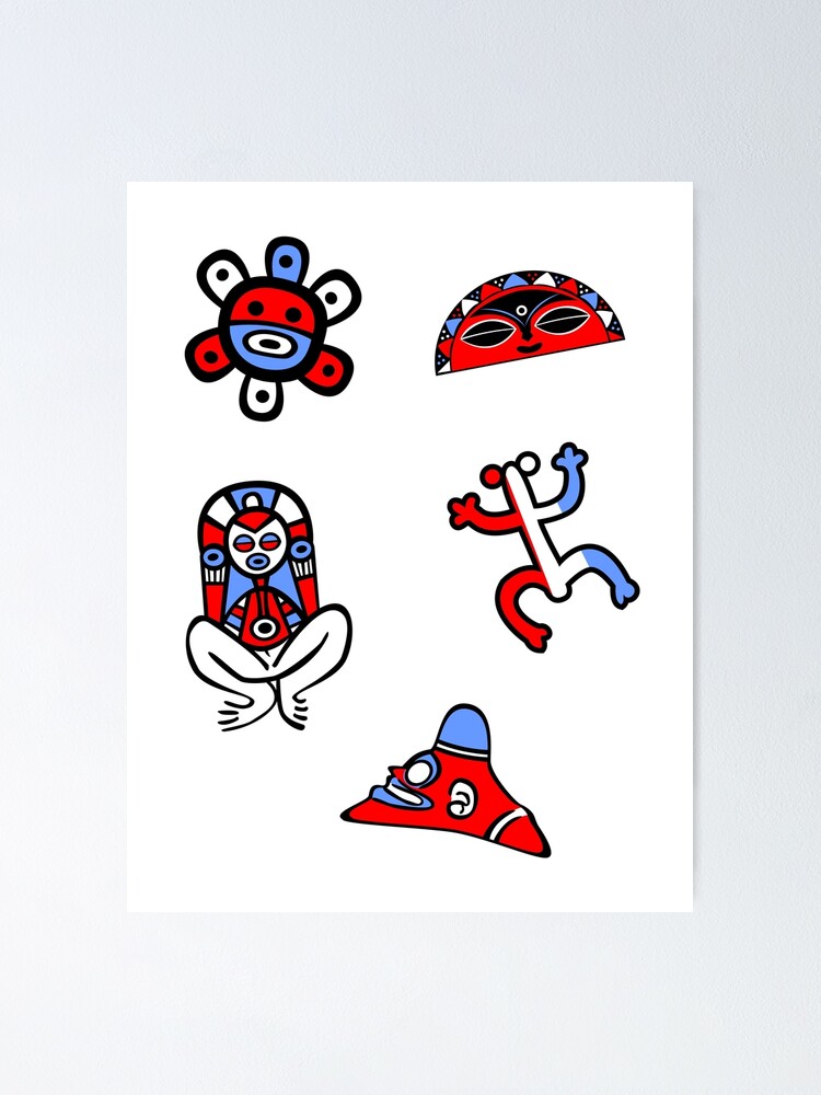 "Tainos Puerto Rico Coqui Atabey Cemi Sun Moon Boricua Flag Colors ...