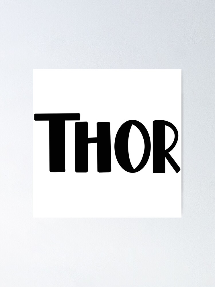 "Thicc Thor lettering" Poster for Sale by Inkouragements | Redbubble